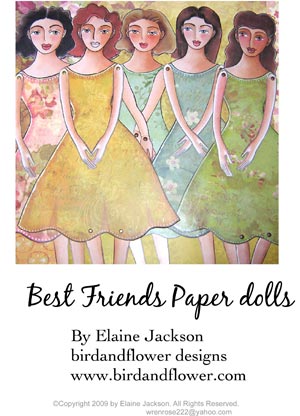 Best Friends Paper-dolls pattern